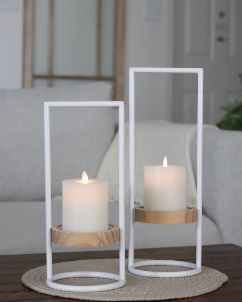 Iron Frame Candle Riser White – Spruce Park Ranch