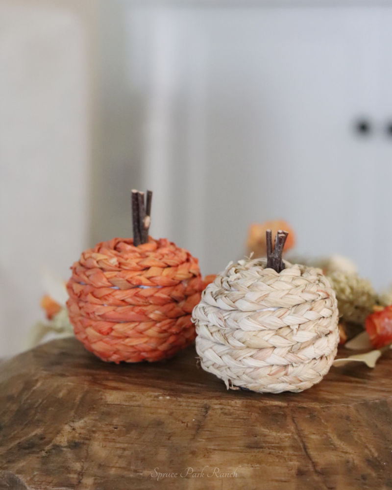 Mini Rattan Braided Pumpkin – Spruce Park Ranch